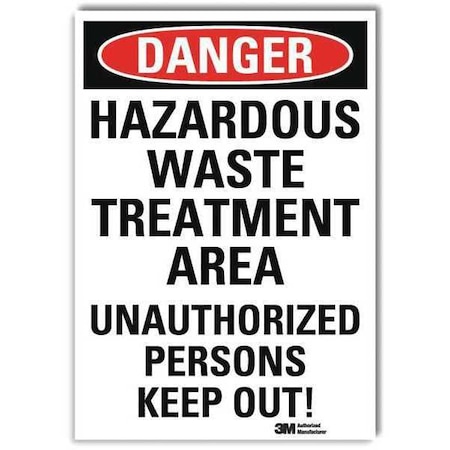 Lyle Danger Sign, 10 in H, 7 in W, Reflective Sheeting, Horizontal ...