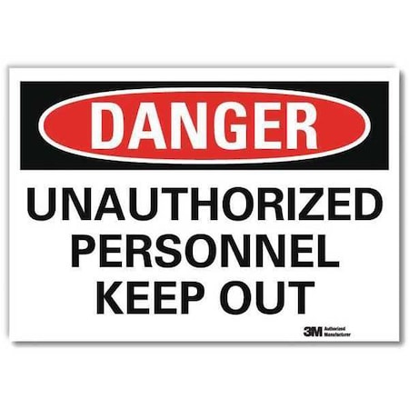 Lyle Danger Sign, 5 in H, 7 in W, Reflective Sheeting, Horizontal ...