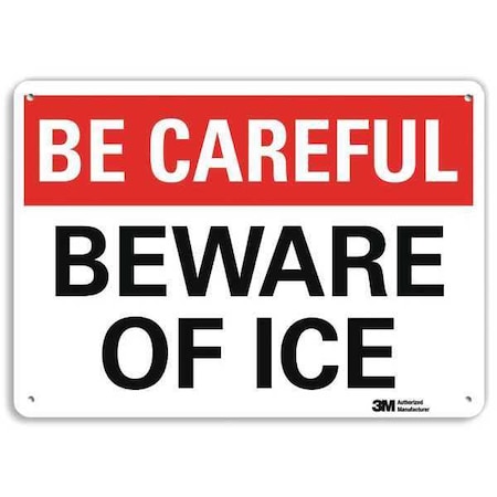 Lyle Be Careful Sign, 10 in H, 14 in W, Aluminum, Horizontal Rectangle ...