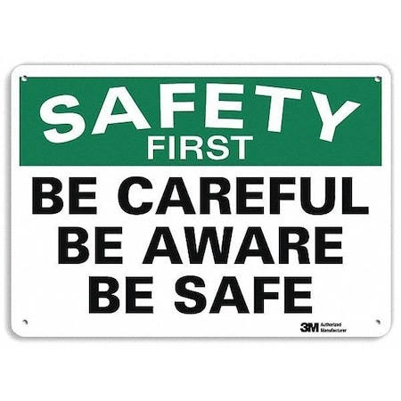 Lyle Safety Sign, 10 in Height, 14 in Width, Aluminum, Horizontal ...