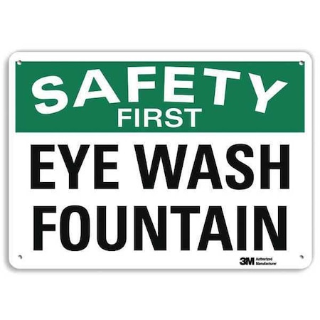 Lyle SAFETY FIRST EYE WASH FOUNTAIN, 7 in x 10 in, Vertical Rectangle ...