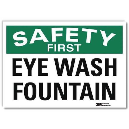 Lyle Safety First Eye Wash Fountain, 5 in x 7 in, Reflective Sheeting ...