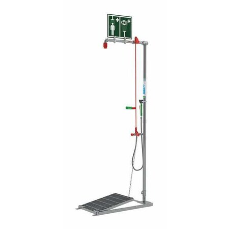 Hughes Safety Showers Emergency Shwr, Floor, Body Spray, SS EXP-SD-20GS ...
