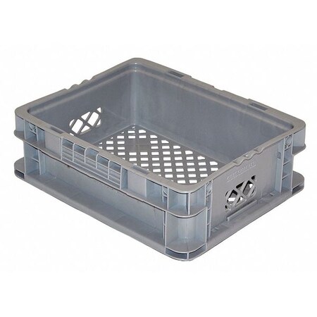 Ssi Schaefer Straight Wall Container, Gray, High Density Polyethylene ...
