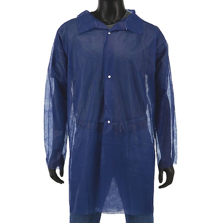 West Chester Protective Gear Disposable Lab Coat, Polypropylene, Snaps ...