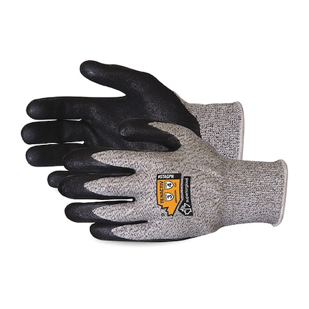 Superior Glove Cut-Resistant Gloves, A5 Cut Level, Black/White, 9 ...