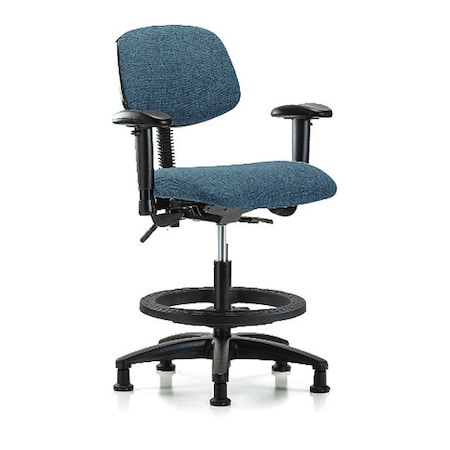 Blue Ridge Ergonomics Chair, Fabric, Med Bench, AA BF Glides, Blu, 6 ...