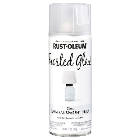 Rust-Oleum Frosted Spray Paint, Frosted Glass, Matte, Solvent, 11 Oz ...