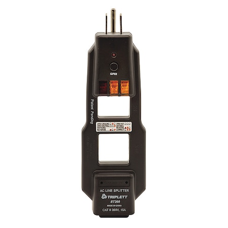 Triplett AC Line Splitter/GFCI Tester, 120V AC ET200 | Zoro