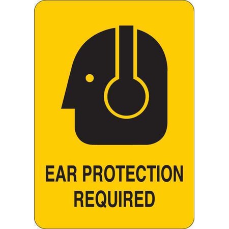 Condor No Header, Ear Protection Required, 10 in W x 14 in H, Vinyl ...