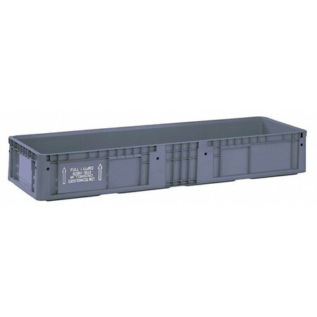 Ssi Schaefer Straight Wall Container, Charcoal, High Density ...
