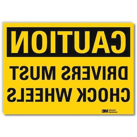 Lyle Safety Sign, 5 in H, 7 in Width, Reflective Sheeting, Horizontal ...