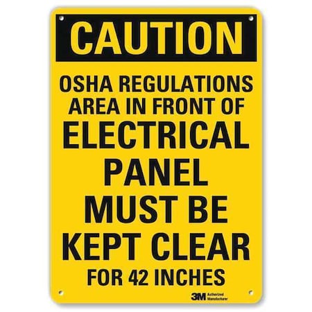 Lyle Safety Sign, Electrical Panel, Eng, 7 in. W U4-1573-RA_7X10 | Zoro