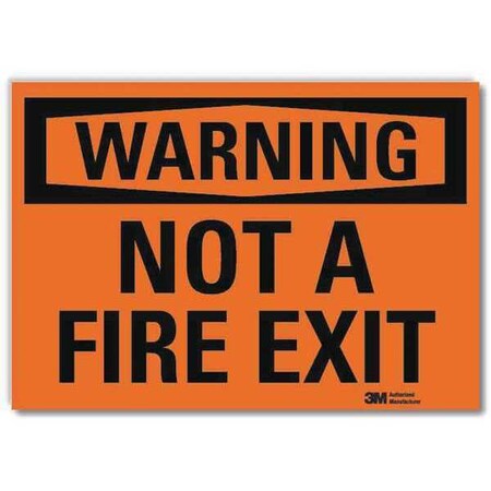 Lyle Safety Sign, Reflective Sheeting, 10 in W, 7 in H, Not A Fire Exit ...