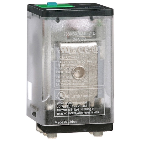 Schneider Electric Plug-In, General Purpose Relay, Square, 10 A, 8 ...