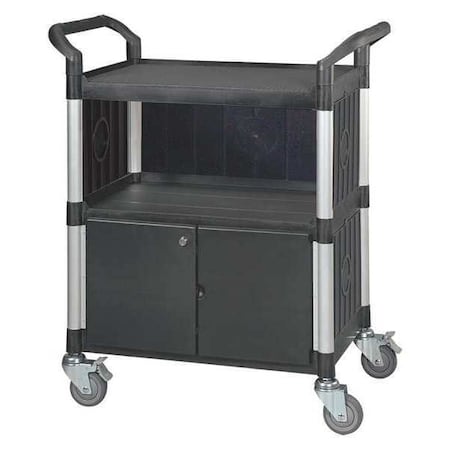 Zoro Select Enclosed Service Cart, Fiber Glass/Polypropylene, 400 lb ...