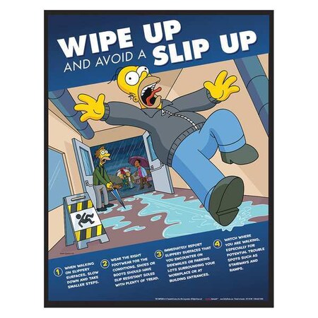 Safetyposter.Com Simpsons Safety Poster, Wipe Up, ENG S1150 | Zoro