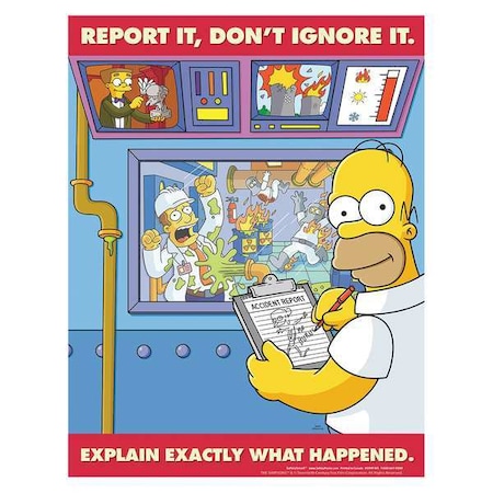 Safetyposter.Com Simpsons Safety Poster, Report It, ENG S1119 | Zoro