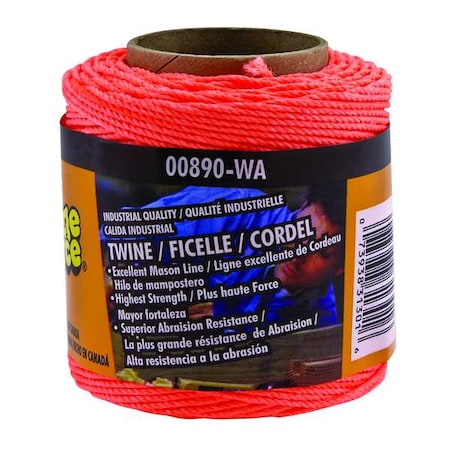 89O-WA Twine,Nylon,#18,250 ft.,Orange | Zoro.com