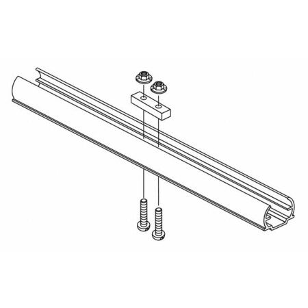 Inpro Handrail Splice, 900, Silver 906 | Zoro