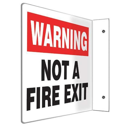 Accuform L-Shape Projection Sign, 8" Height, 12" Width, Plastic, L ...