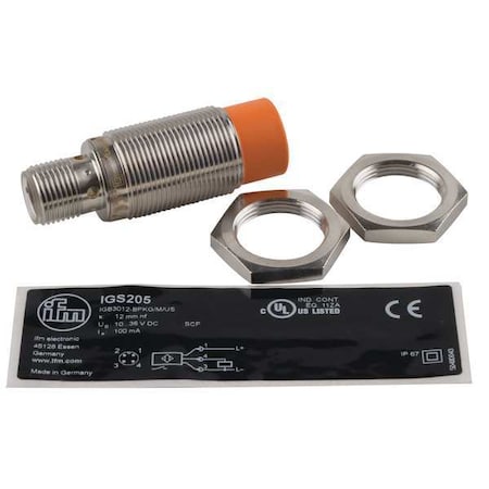Ifm Proximity Sensor, Inductive, 12mm, PNP, NO IGS205 | Zoro