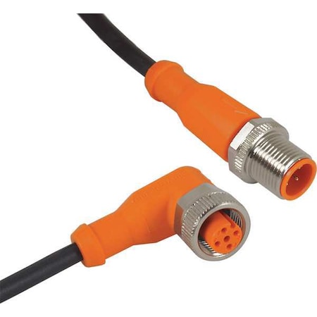 Ifm Cordset, 5 Pin, Receptacle, Female EVC019 | Zoro