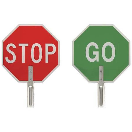 Brady Traffic Paddle Sign, 18 in Aluminum 55775 | Zoro
