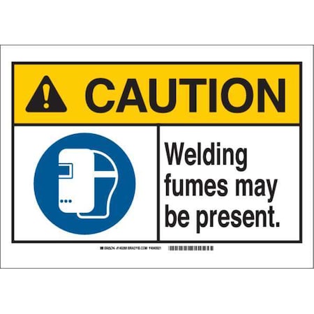 Brady Caution Sign, 7 in H, 10 in W, Rectangle, English, 145287 145287 ...