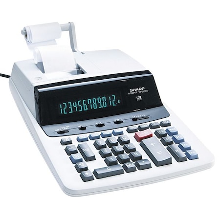 Sharp Desktop Calculator, Printing, 12 Digit, Width: 9 7/8 in ...