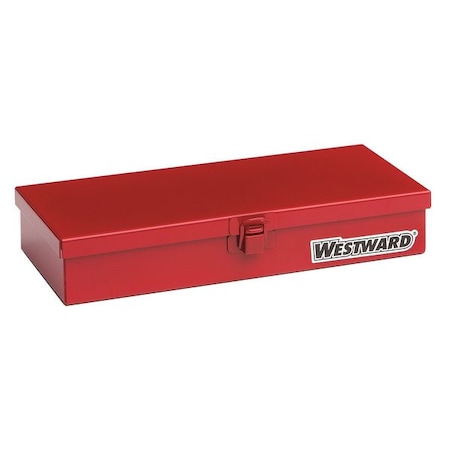 Westward WESTWARD Tool Box, Steel, Red, 10-1/4 in W x 5 in D x 2 in H ...