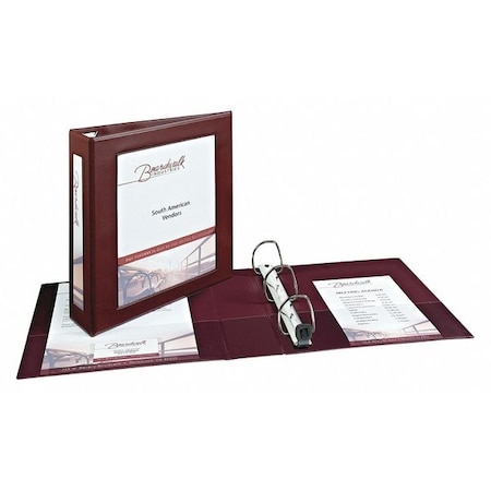 Avery Heavy Duty Binder, 2 in., View, Maroon AVE68035 | Zoro