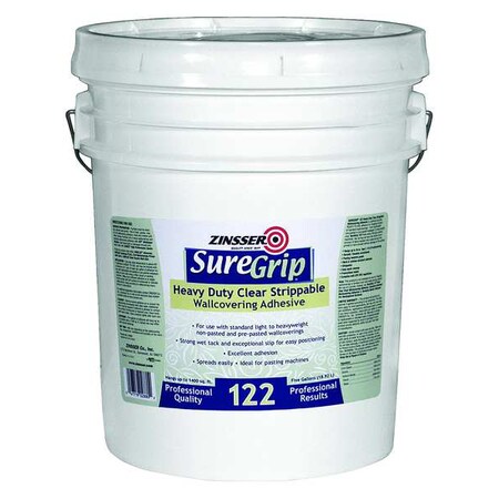 Rust-Oleum Wallcovering Adhesive, SureGrip(R) 122 Series, clear, 5 gal ...