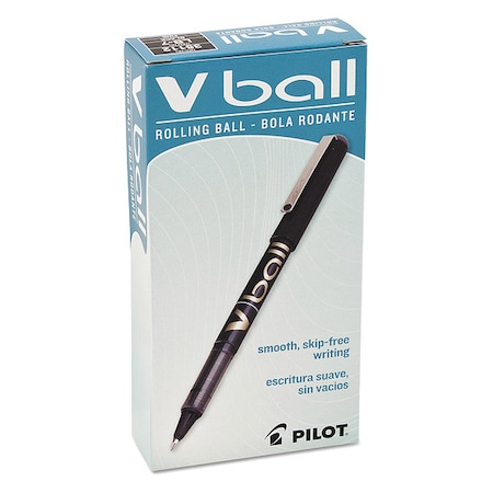 Pilot VBall Liquid Ink Rollerball Pen, Stick, Fine 0.7 mm, Black Ink ...