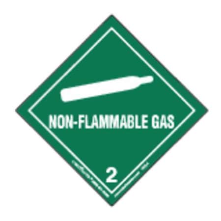Labelmaster Non-Flammable Gas Label, 100mmx100mm, 500 HML4 | Zoro