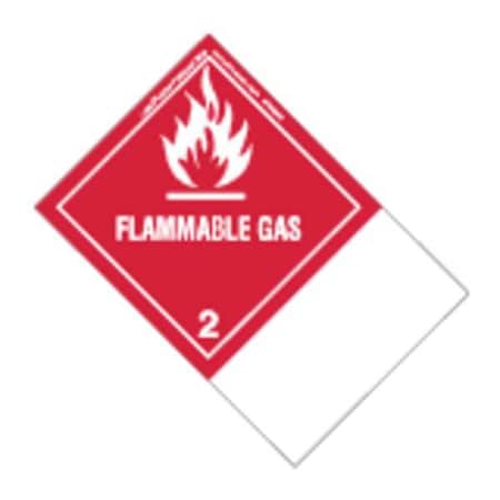 Labelmaster Flammable Gas Lbl, 100mmx150mm, Paper, 500 ETSNT7 | Zoro