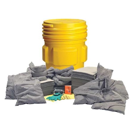 Condor Spill Kit, 55 gal Volume Absorbed per Kit, 65 gal Capacity, Drum ...