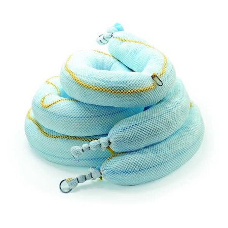 Condor Absorbent Boom, Light Blue/Wht, 32 gal, PK4 35ZR65 | Zoro