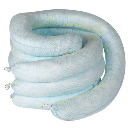 Condor Absorbent Boom, Light Blue/Wht, 65 gal, PK4 35ZR66 | Zoro