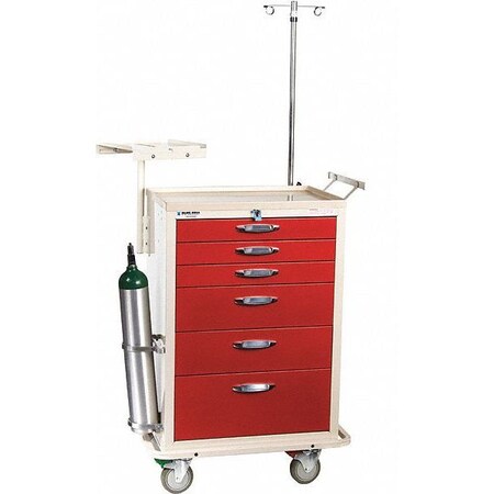 Blue Bell Medical Crash Cart, Steel, 1 Shelves, 1400 lb. 08S30-111 | Zoro