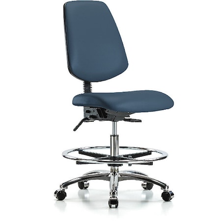 Blue Ridge Ergonomics Bench Chair, Vinyl, Med, Bk, CF, Cast, Sapp BR-VMBCH-MB-CR-T1-A0-CF-CC ...