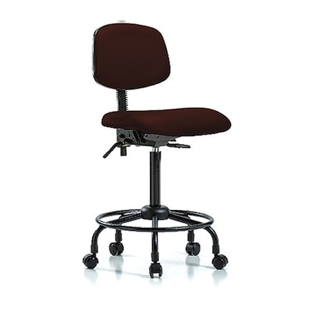Blue Ridge Ergonomics Bench Chair, Hi, Vinyl, RT, Tilt, Castrs, Burg ...