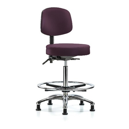 Blue Ridge Ergonomics Ben Stool, Hi, Vinyl, Bk, CF, Gld, Aub BR-VHBST ...