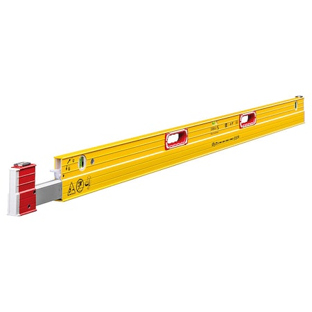 Stabila Plate Level, Aluminum, 6 to 10 ft L, 3 Vial 35610 | Zoro