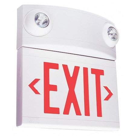 Dual-Lite Exit Sign, LED, Emergency Light Combo, Red LTURW | Zoro