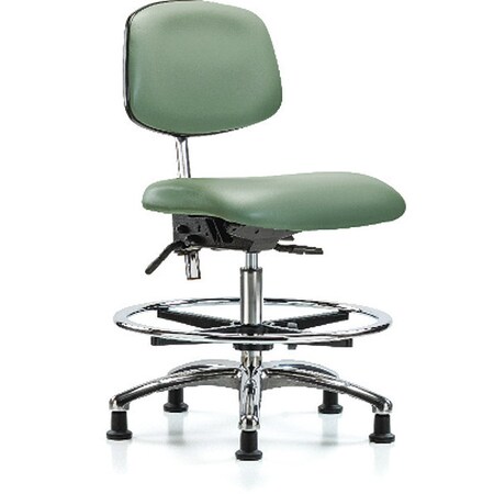 Blue Ridge Ergonomics Clean Room Chair, 22" to 29" Height, No Arms, Sea ...