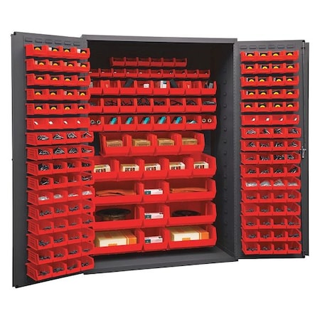 Durham Mfg Extra-Heavy Duty Bin Cabinet, 48 in W, 72 in H, 24" D, 186 ...
