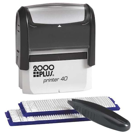 2000PLUS Stamp Kit,Black,10,Plastic (38930) | Zoro