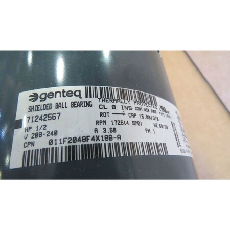 Berner Motor, 208-230V, 1/2 HP 011F2048F4X18B-A | Zoro