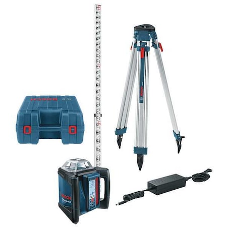 Bosch Laser Level Kit, Rotary, 1650 ft. Range GRL 500 HCK | Zoro